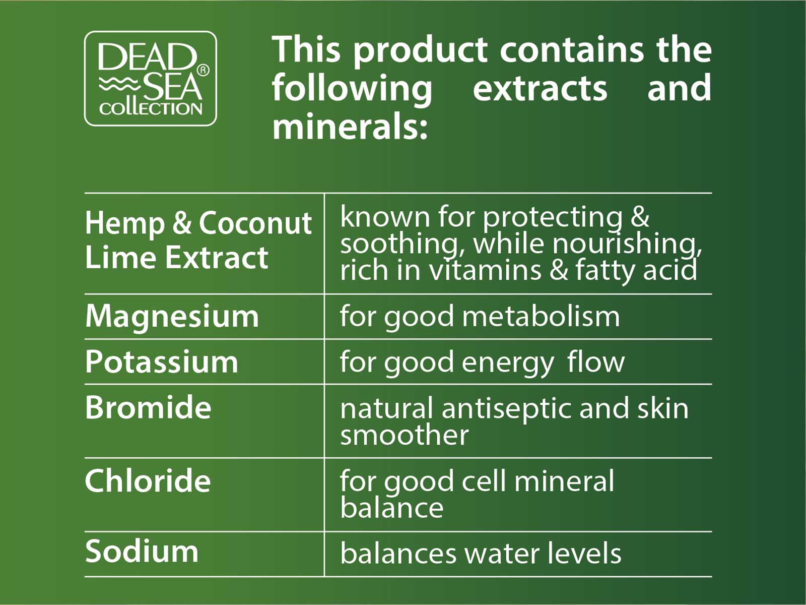 Hemp & Coconut Lime Hand Wash - Dead Sea Collection