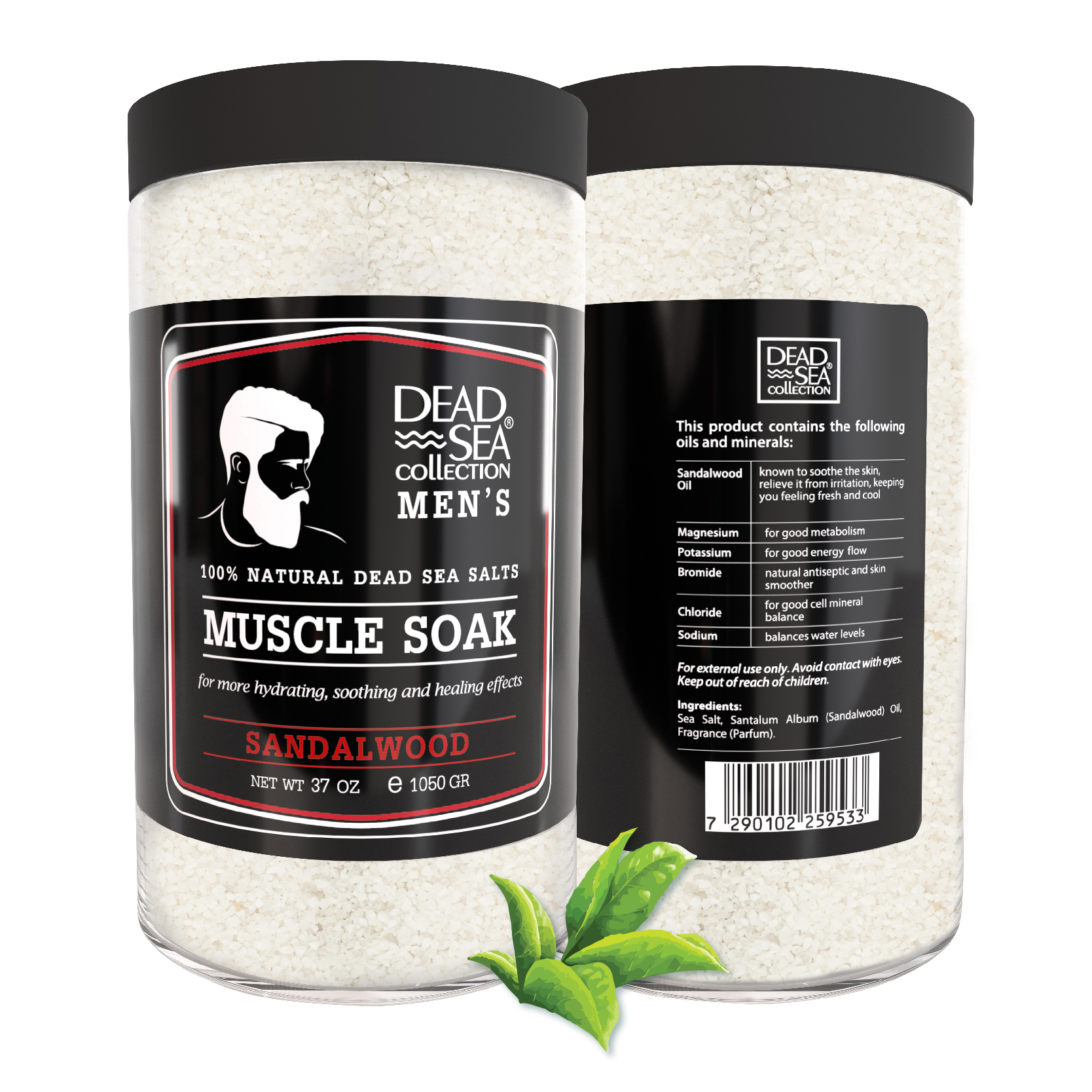 Men's Sandalwood Muscle Soak - Dead Sea Collection