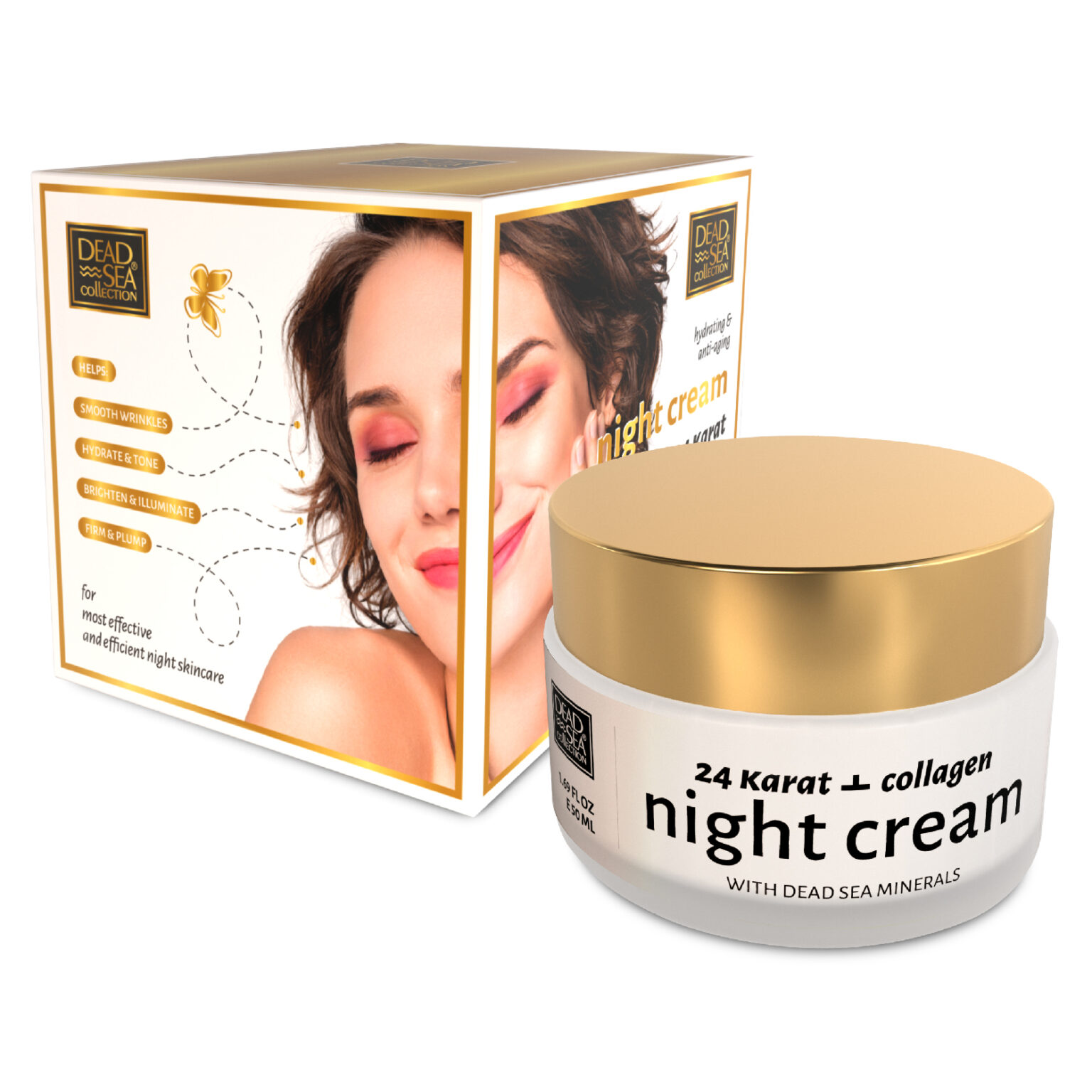 24k Gold & Collagen Night Cream - Dead Sea Collection