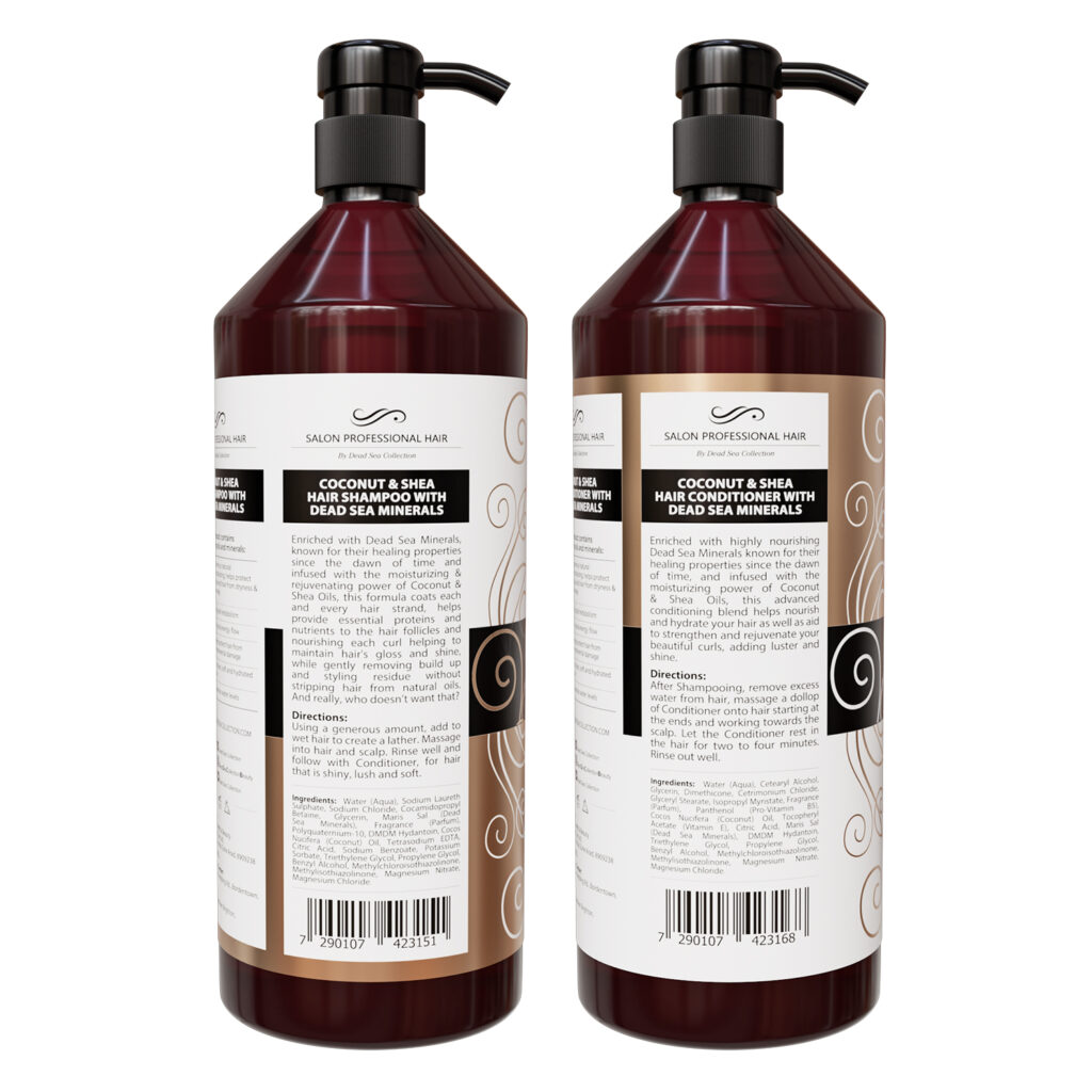 Coconut & Shea Shampoo and conditioner Duo Set - Dead Sea Collection
