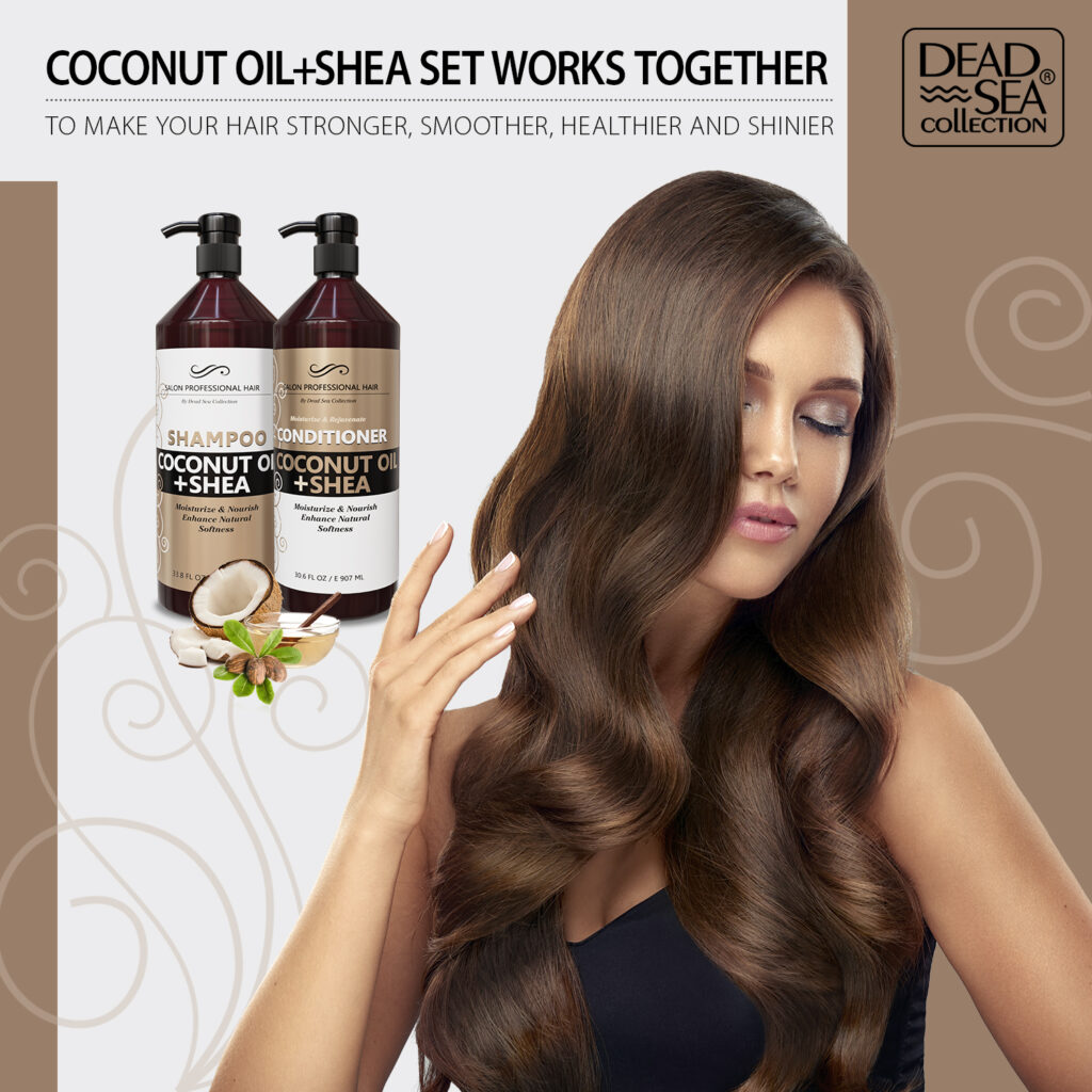 Coconut & Shea Shampoo and conditioner Duo Set - Dead Sea Collection