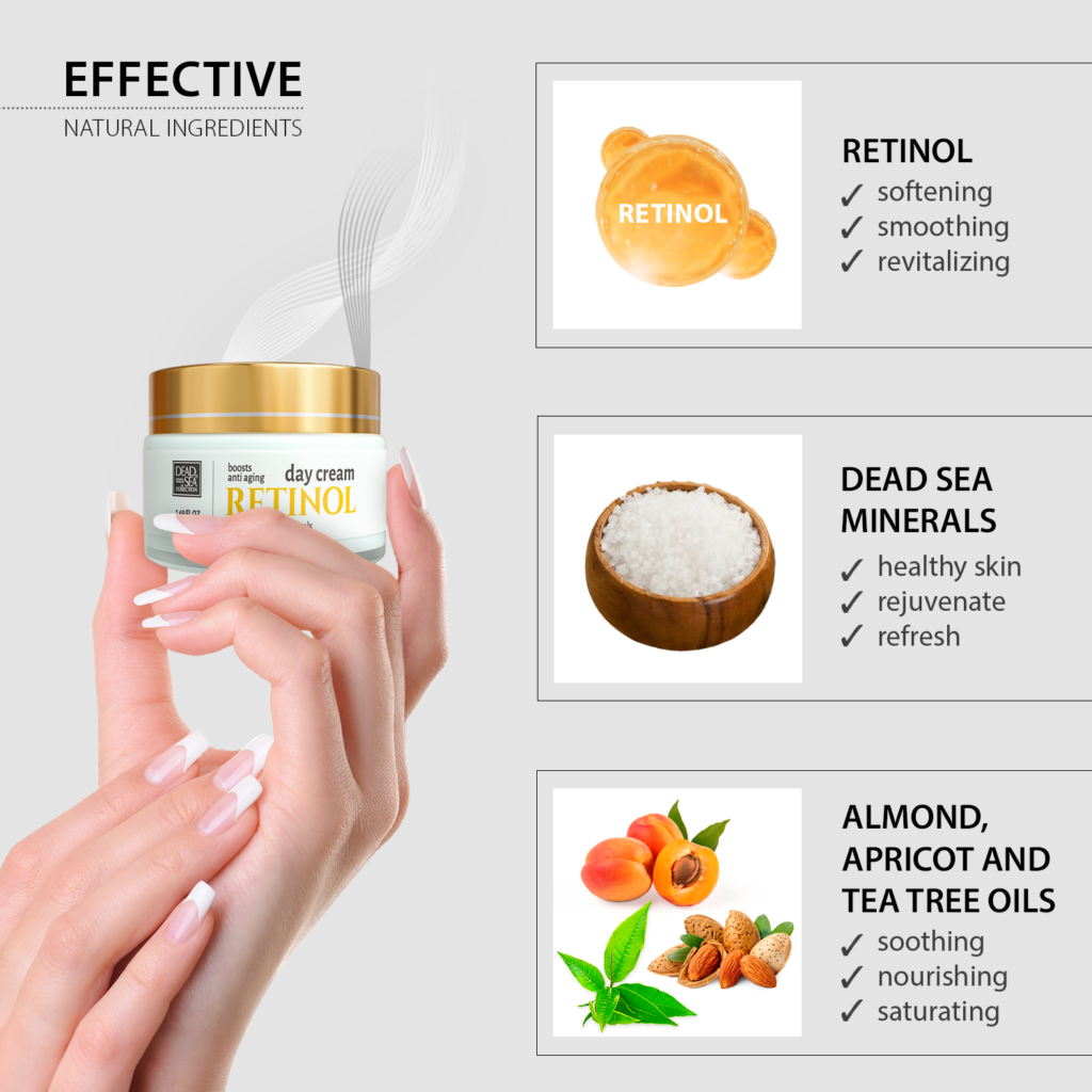 Retinol Boosts Anti-Aging Day Cream - Dead Sea Collection