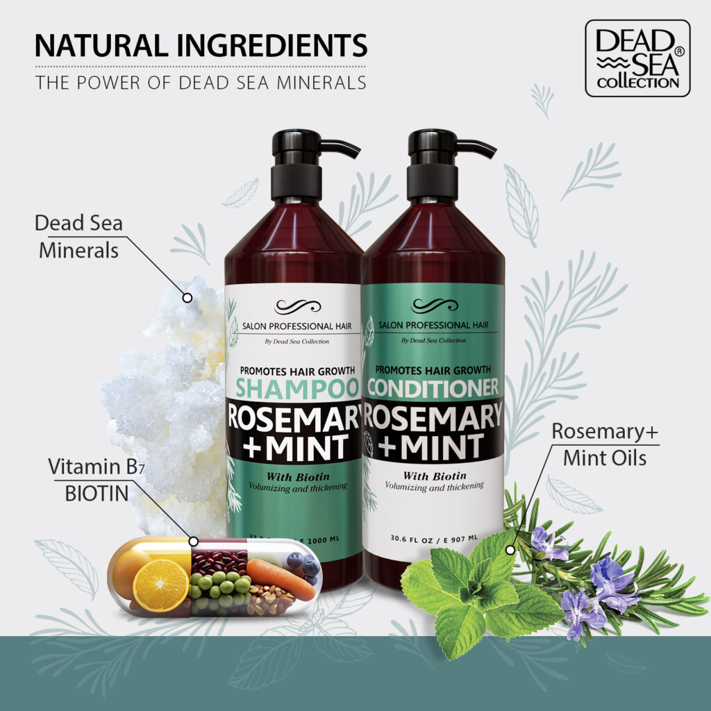 Rosemary & Mint Shampoo - Dead Sea Collection
